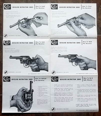 1950 Colt Handgun Poster, Vintage Gun Catalogs