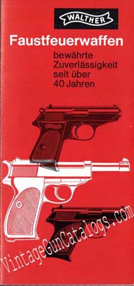 1960's Walther Pistols Catalog/Brochure, Vintage Gun Catalogs